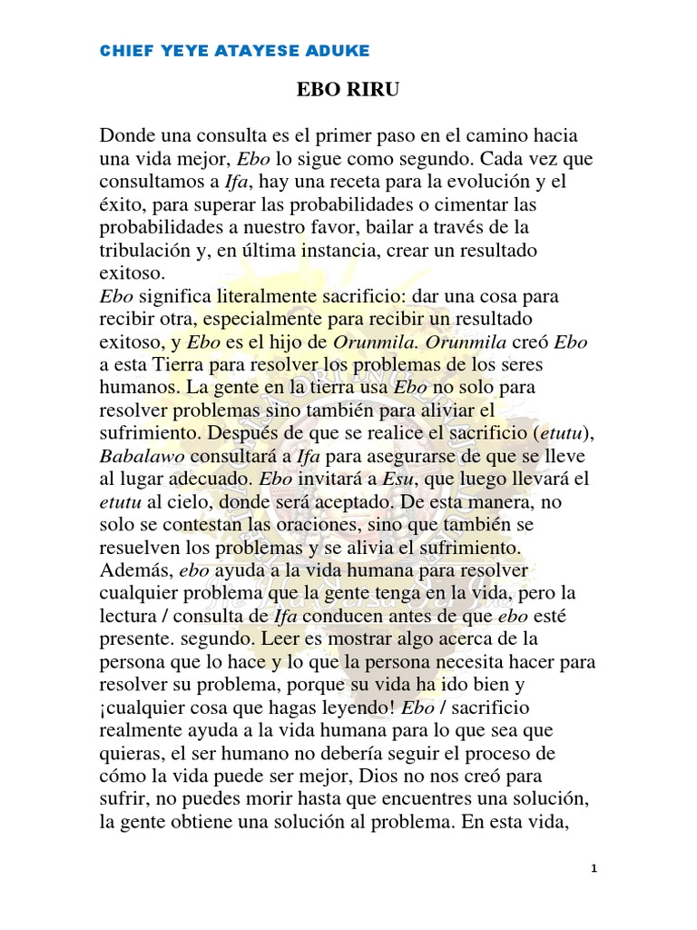 Ebo Riru 1 | PDF