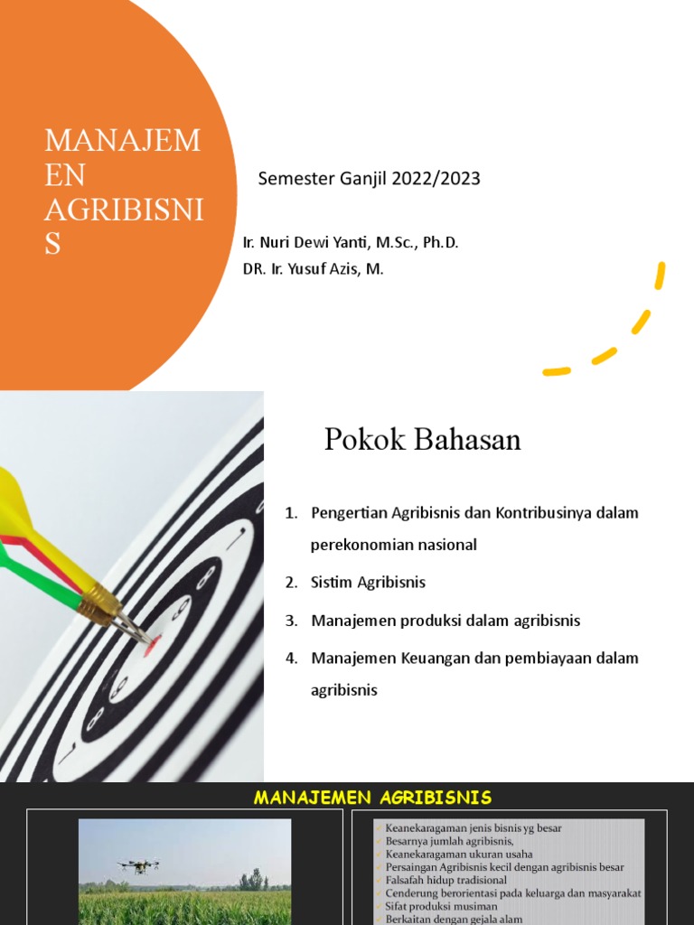 Sistem Agribisnis | PDF | Bisnis | Pengelolaan Keuangan & Uang