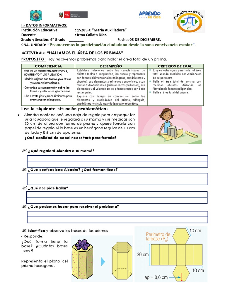 MATEMAT. 6° C, B-07 de DICIEMBRE | PDF