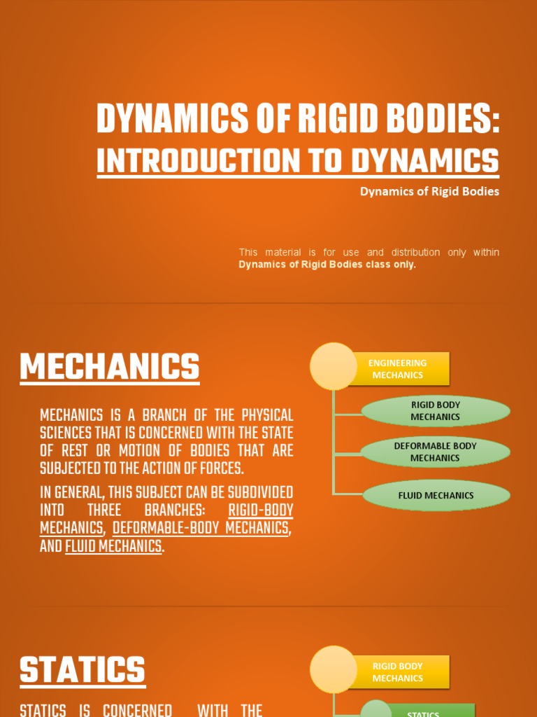 Introduction To Dynamics | PDF | Force | Mechanics