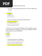 CVP Multiple Choice Questions With Answer | PDF | Market (Economics ...