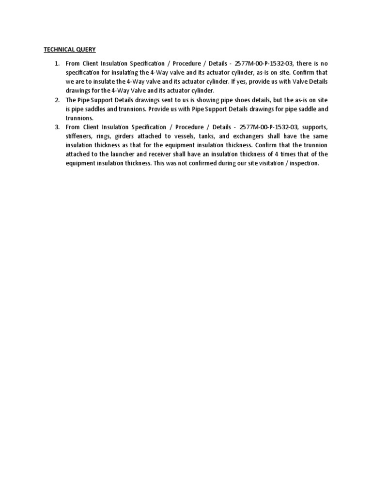 Technical Query | PDF