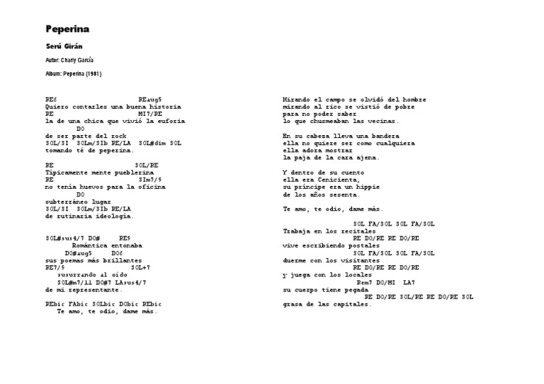 Serú Girán - Peperina | PDF | Arte