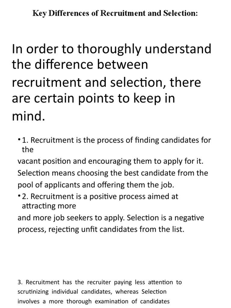 Lesson 6.2 Recruitment Process | PDF