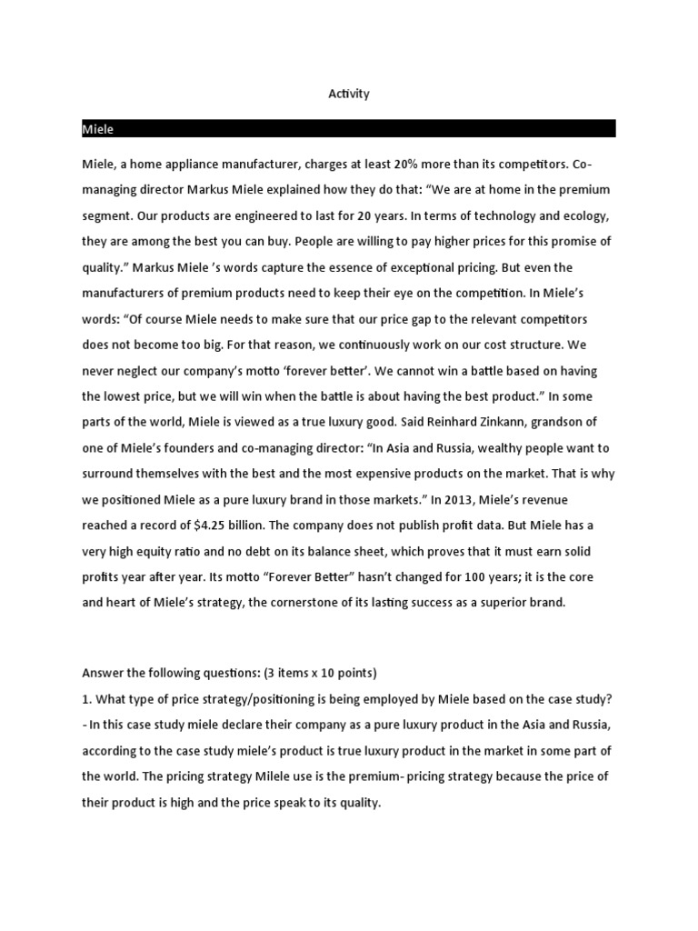 11 Activity 2 | PDF | Pricing | Luxury Goods