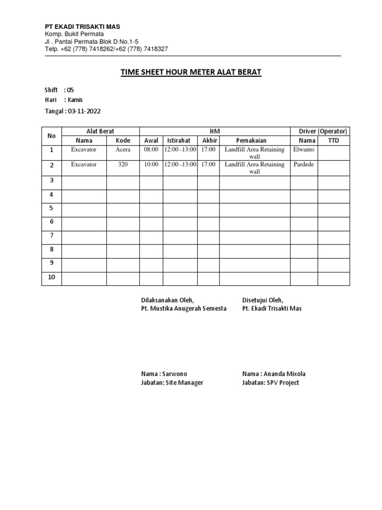 Time Sheet | PDF