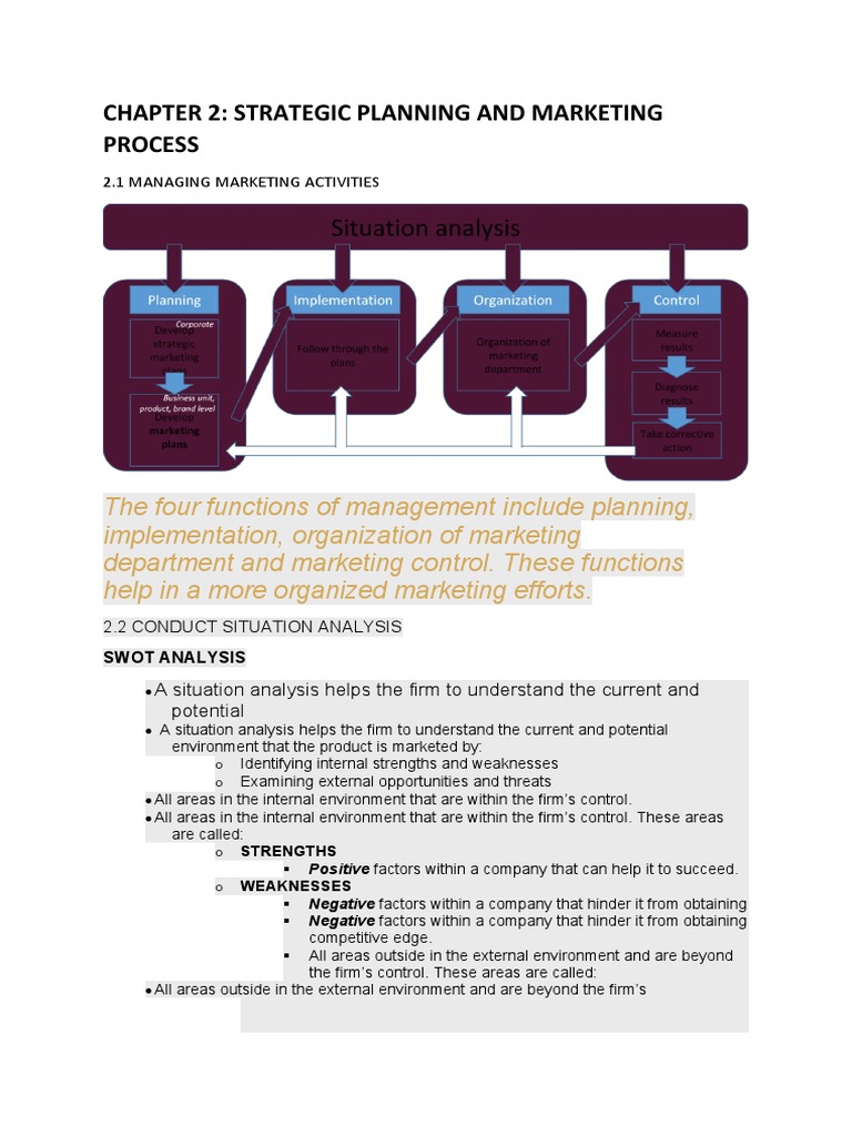 Chapter 2 Strategic Planning and Marketing Process | PDF | Marketing | Marketing Strategy