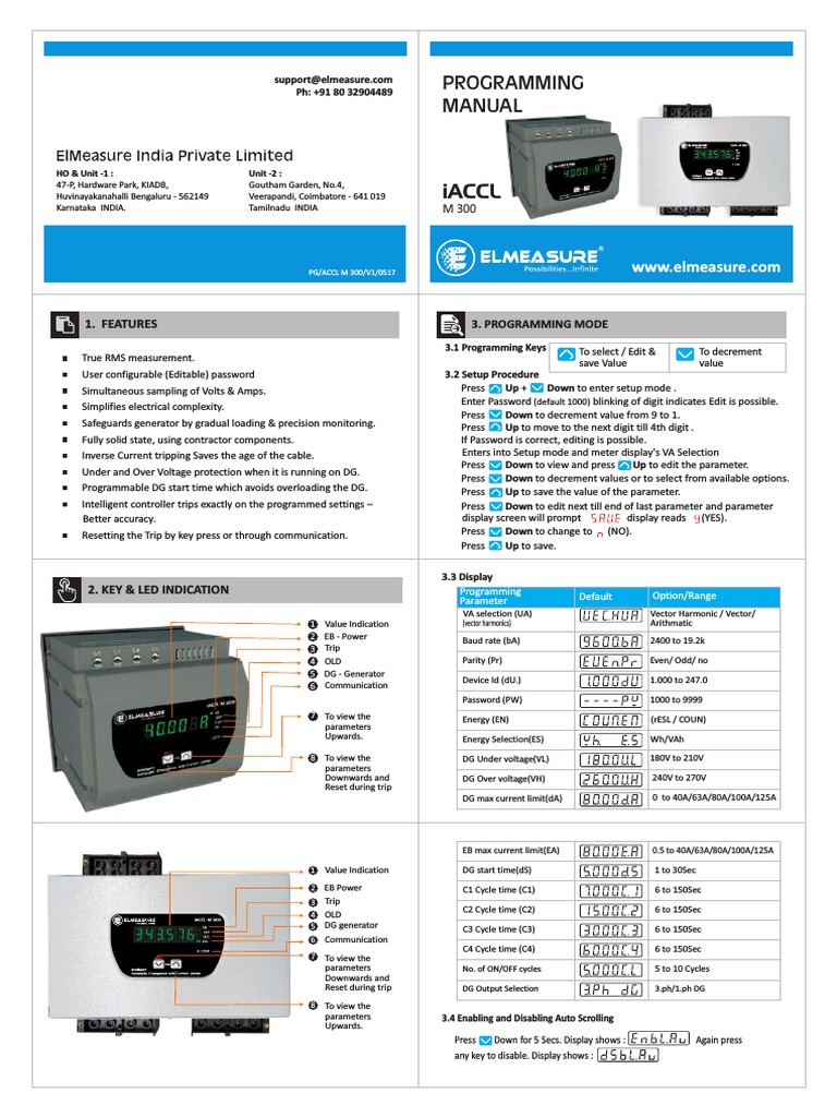 Elmeasure Accl Accl300 Programming Guide | PDF | Electrical Components | Computer Engineering