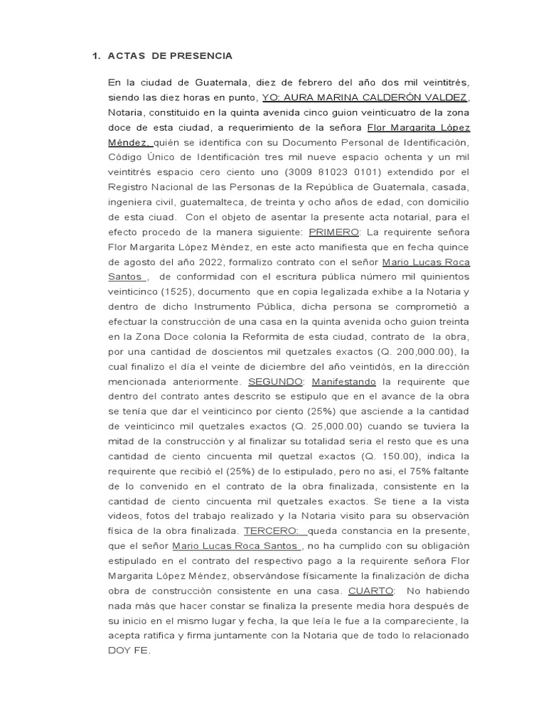 Modelo Actas | PDF | Justicia | Crimen y violencia