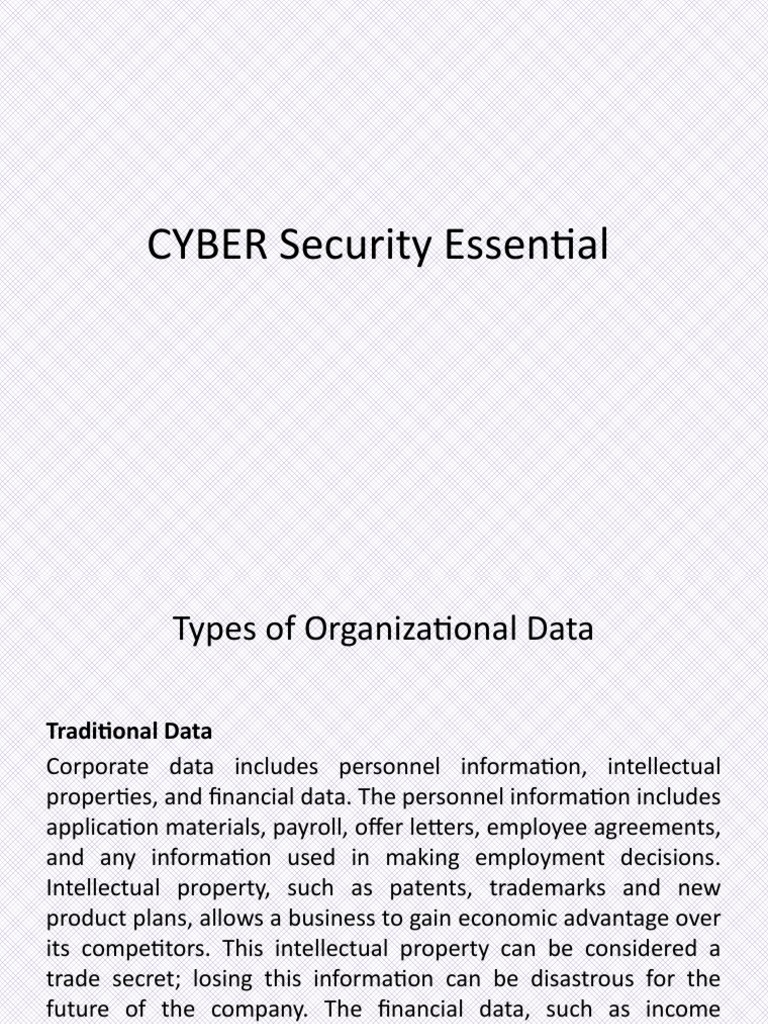 CYBER Security Essential | PDF | Information Security | Security