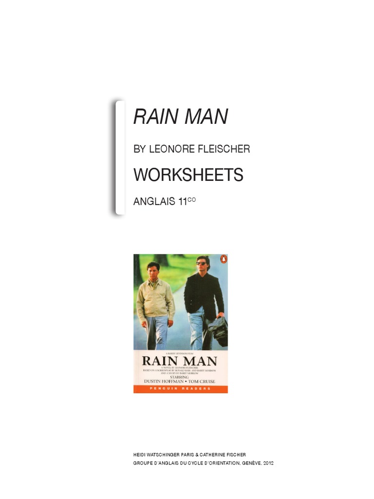 Rain Man - Worksheets | PDF | Linguistics | Grammar