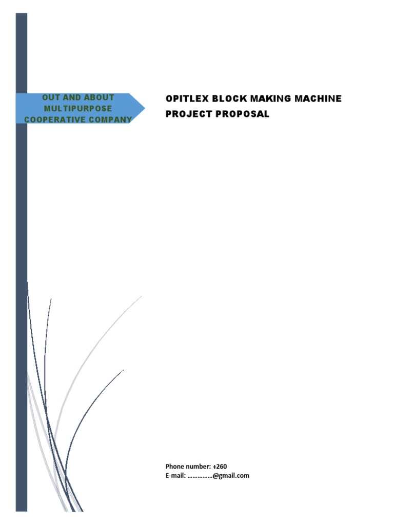 Block Making Project Proposal | PDF | Point Of Sale | Marketing