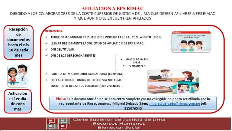 Afiliacion A Eps Rimac | PDF