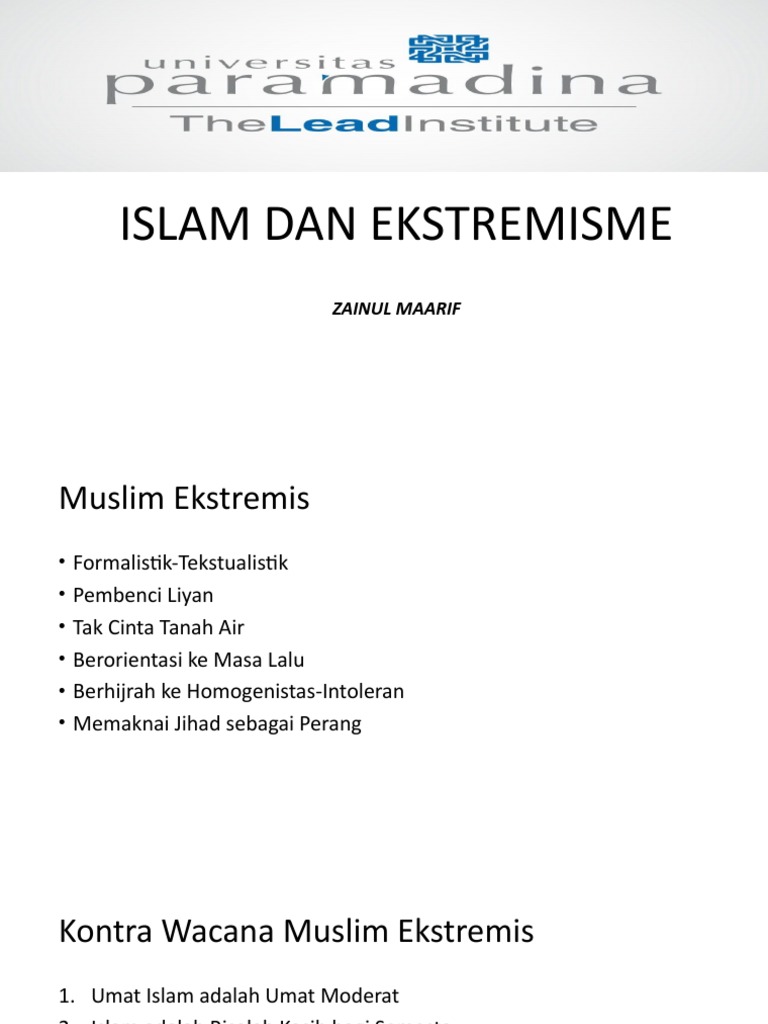 Islam Moderat vs Ekstremisme: Pemahaman Jihad | PDF