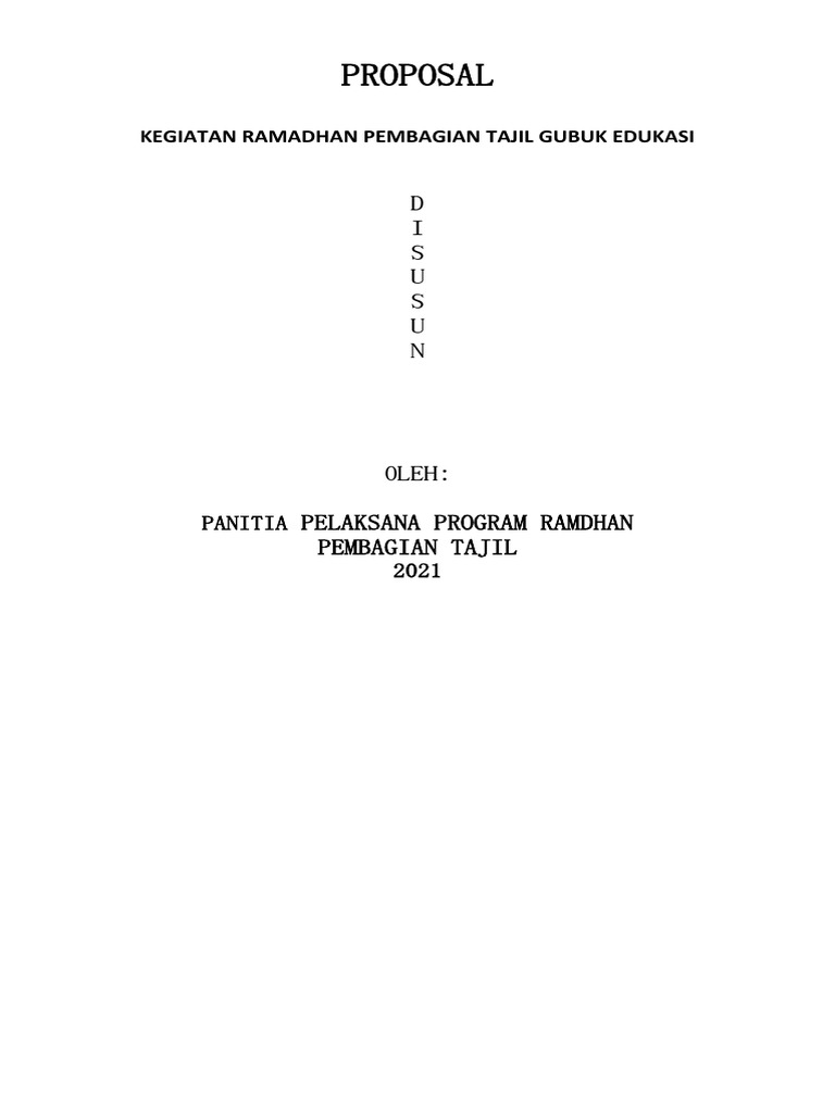 Contoh Proposal Pelantikan Karang Taruna | PDF