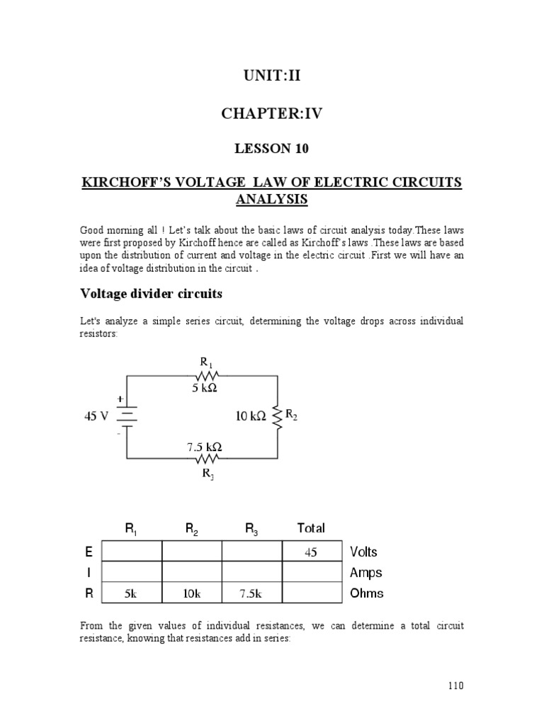 Lesson 10 | PDF | Voltage | Series And Parallel Circuits