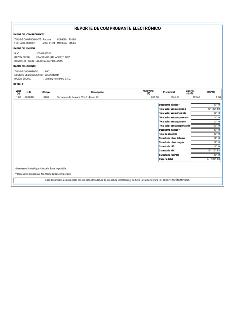 Factura Electronica - Impresion . | PDF | Factura | Contabilidad