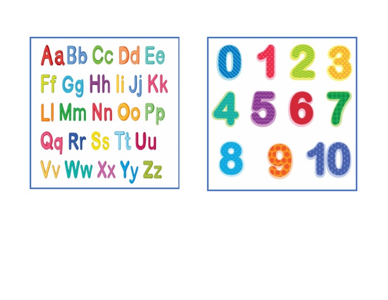 Alphabet and Numbers | PDF