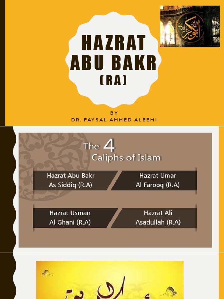 1.hazrat Abu Bakr (RA) | PDF | Umar | Muhammad
