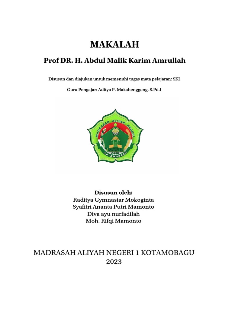Makalah Prof Hamka | PDF