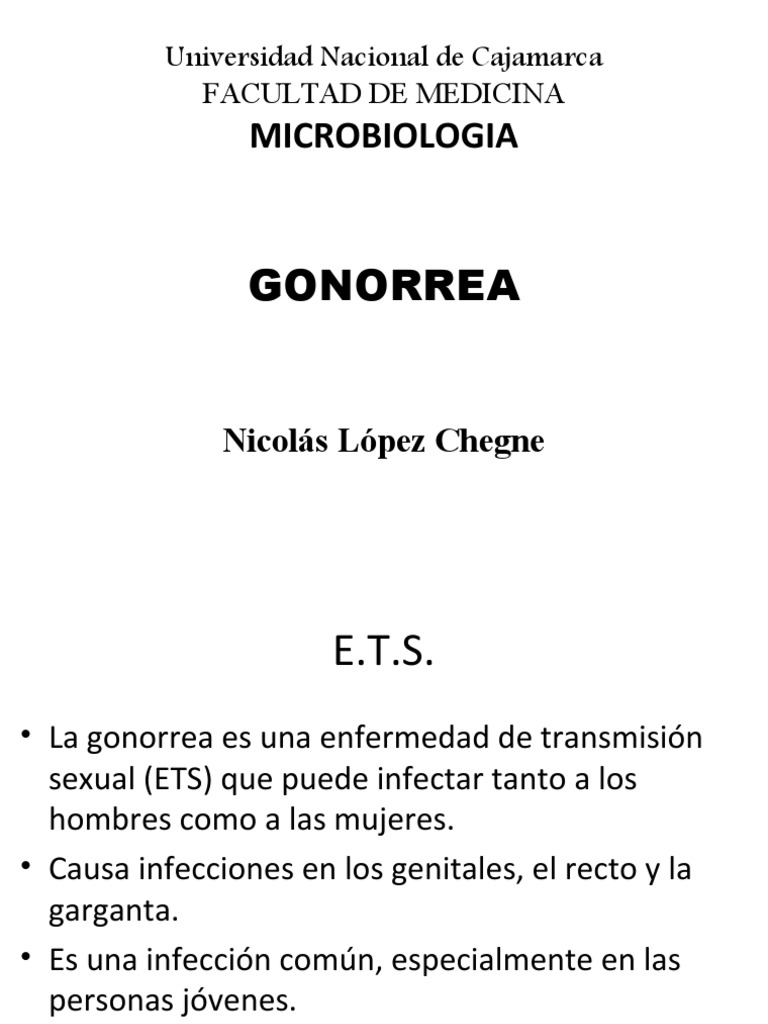 Gonorrea Pdf Infección Transmitida Sexualmente Salud Pública