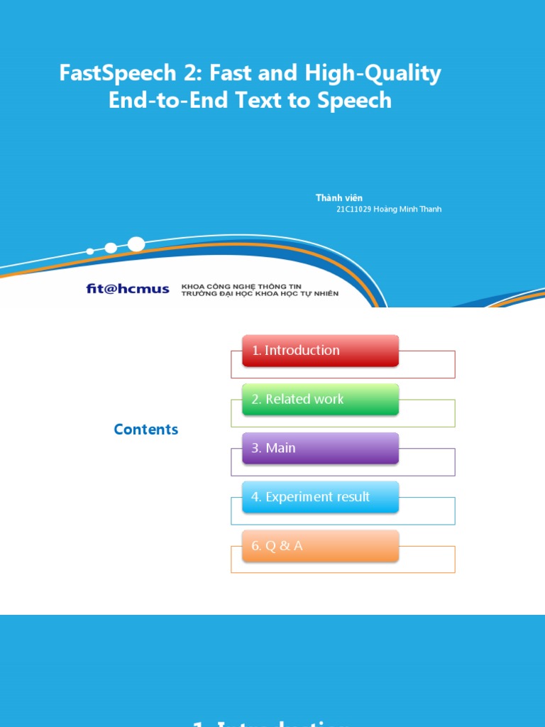 Fast Speech 2 | PDF