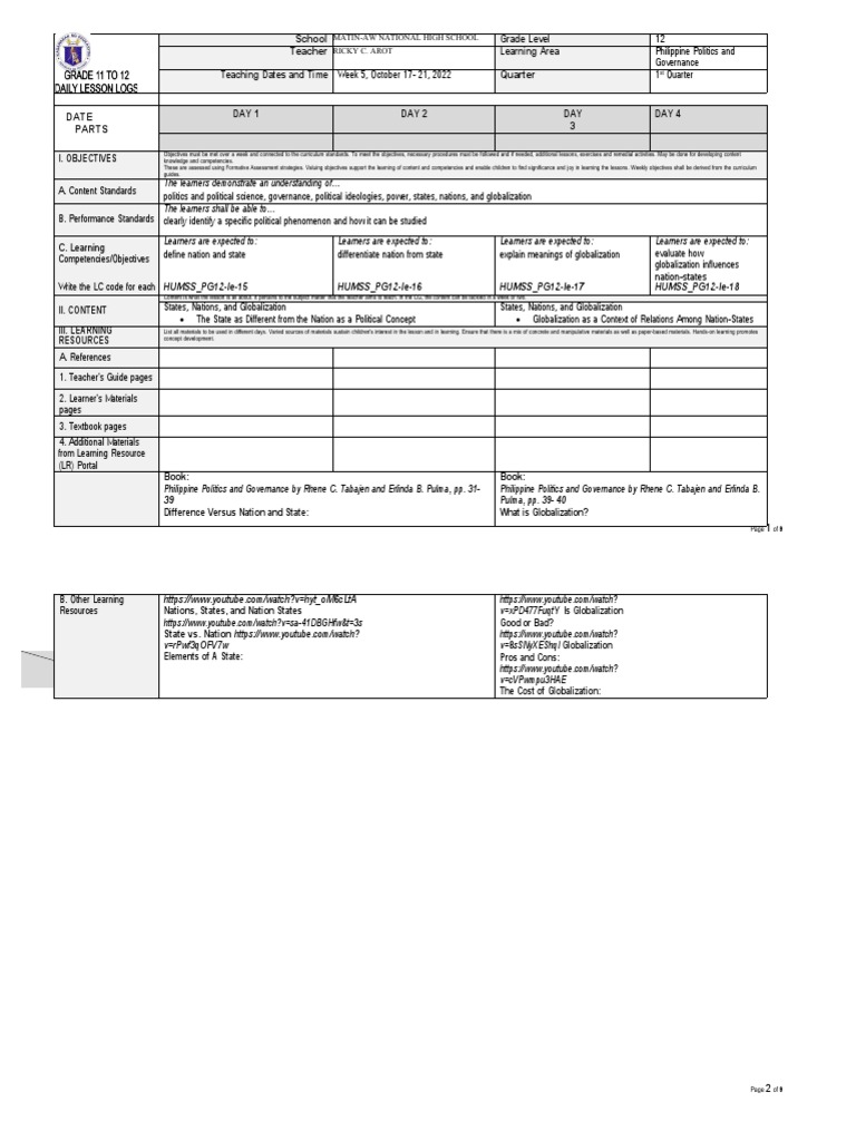 DLL Week 5, Q1 PPG | PDF | Learning | Cognition