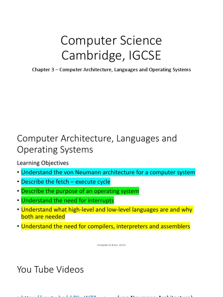 IGCSE Computer Science Chapter 3 Summary | PDF | Computer Data Storage | Computer Program
