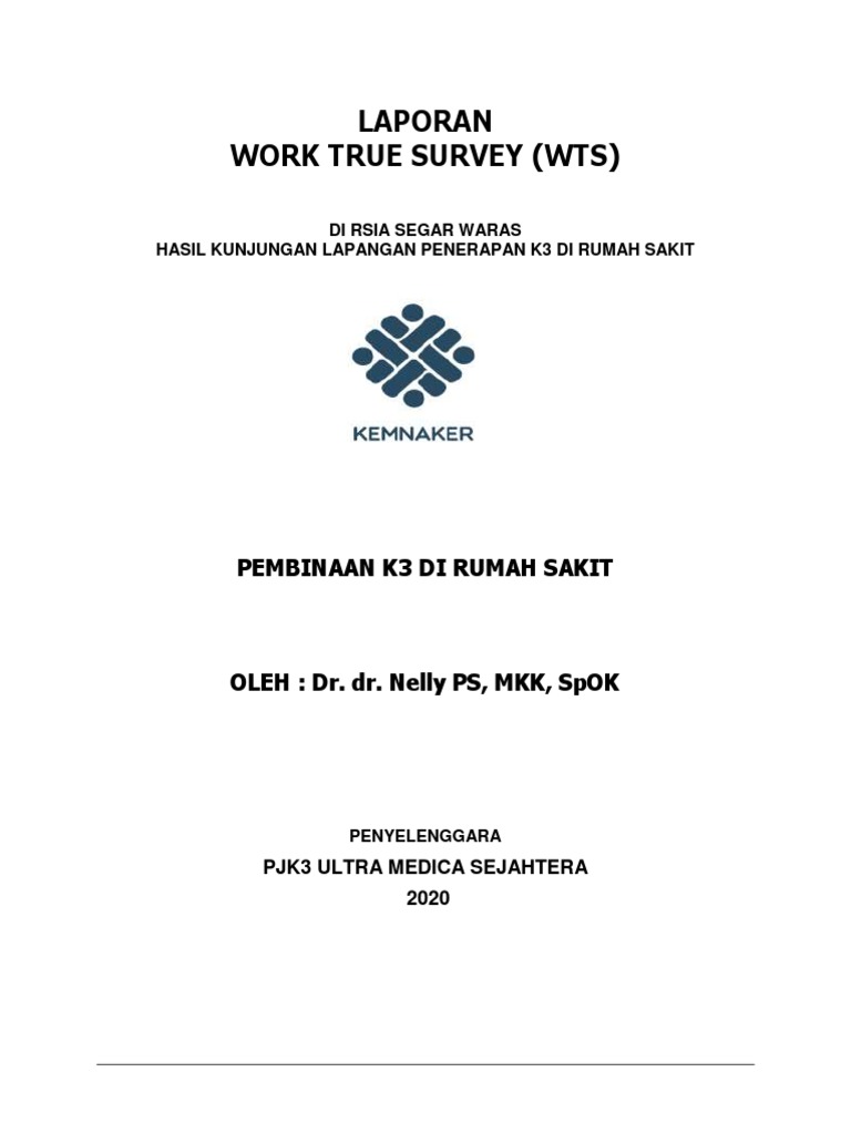 Contoh Laporan Work Thrue Survey Rumah Sakit | PDF