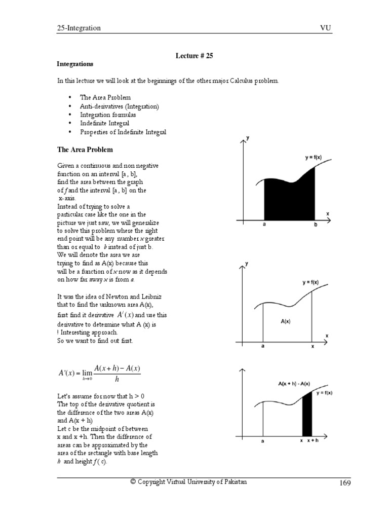 Lecture 25 Pdf Integral Mathematical Analysis