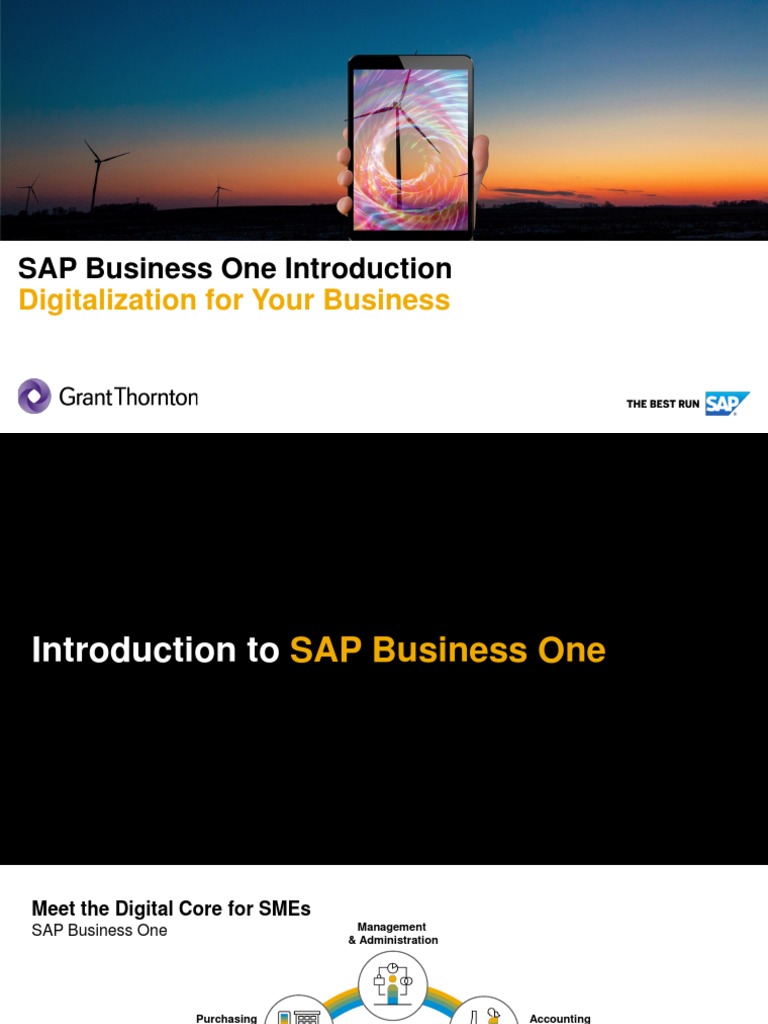 Introduction To SAP Business One | Download Free PDF | Analytics ...
