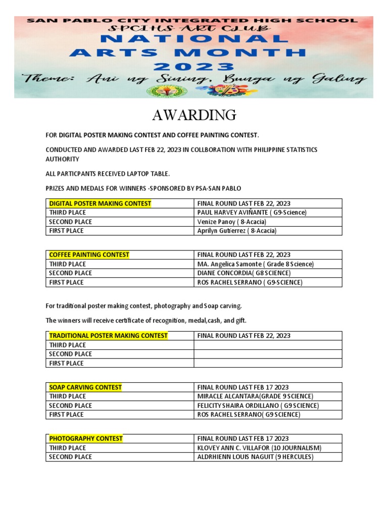 Awarding Script Feb 27 | PDF