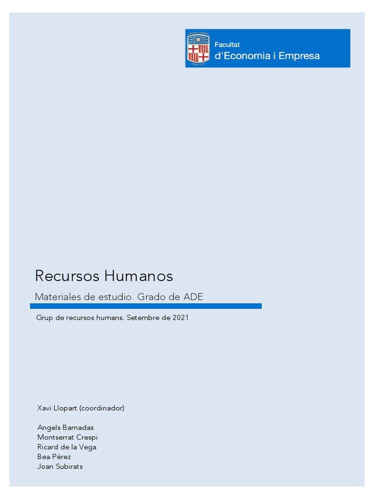 MANUAL - RRHH (Set-2021) | PDF | Gestión de recursos humanos | Big Data