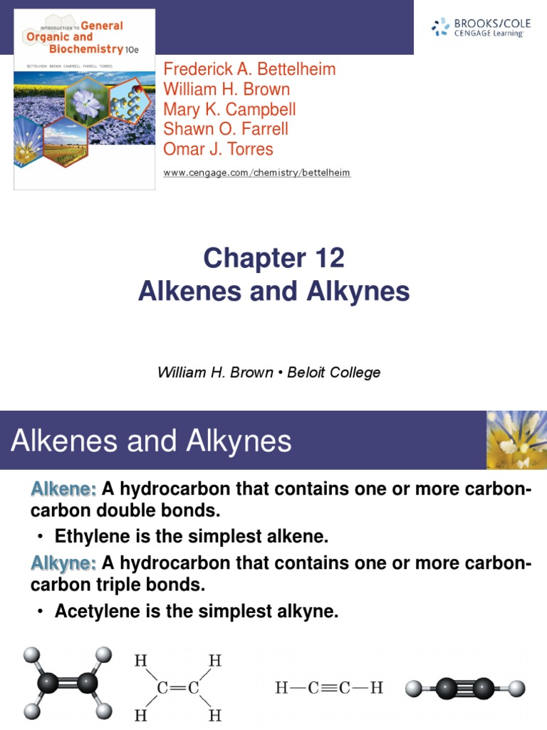 CHAPTER 3 Alkenes and Alkynes | PDF | Alkene | Polymers