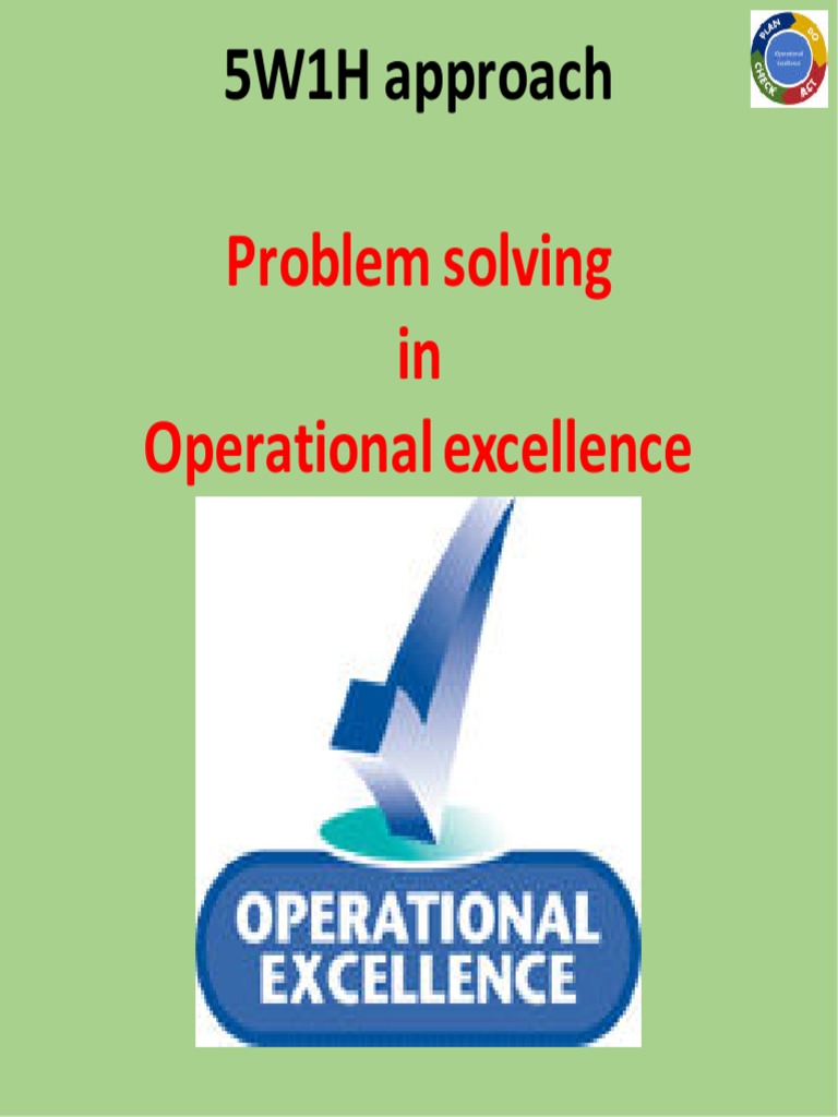 Problem Solving in Operational Excellence | PDF | Thought | Cognitive ...