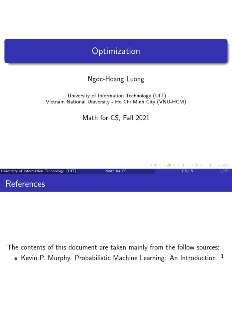 Optimization For Machine Learning An Introduction To Key Concepts In Parameter Estimation Pdf