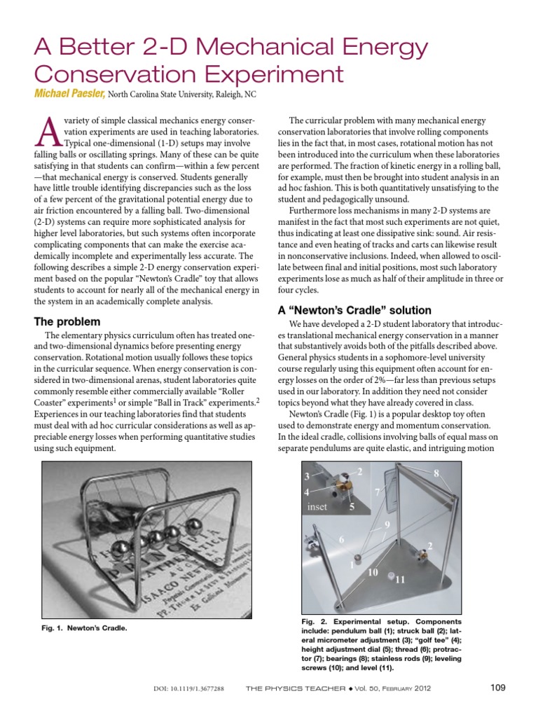Energy Conservation | PDF | Pendulum | Collision
