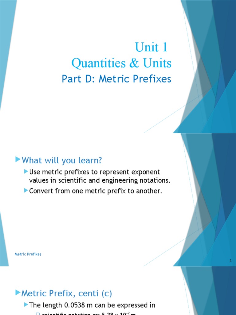For Video - Unit 1 Part D (Metric Prefixes) V2.1 | PDF | Hertz | Units ...