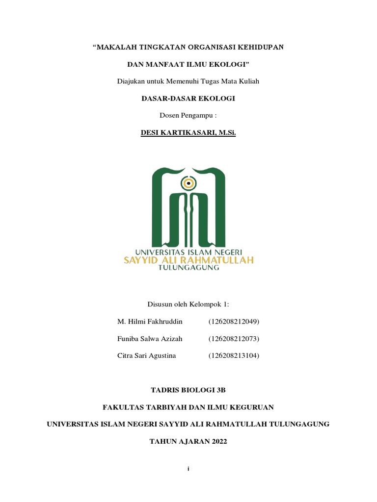DD Ekologi Kel.1 | PDF