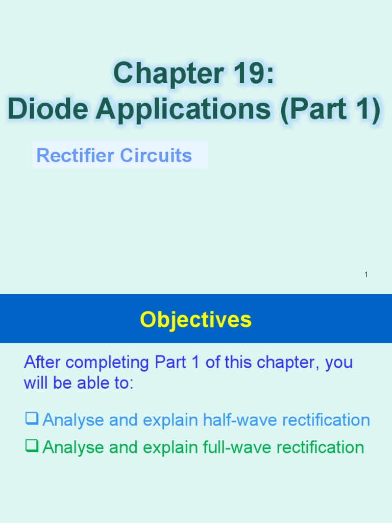 ET1006 Chapter 19 Part 1 Rectifier | PDF | Rectifier | Electromagnetism