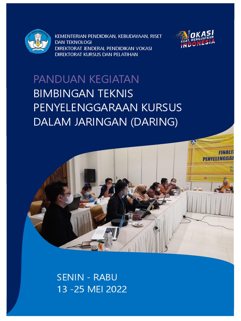 Panduan Kegiatan Bimtek Penyelenggaraan Kursus Daring | PDF