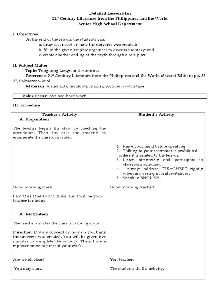Latest Detailed Lesson Plan | PDF | Teachers | Lesson Plan