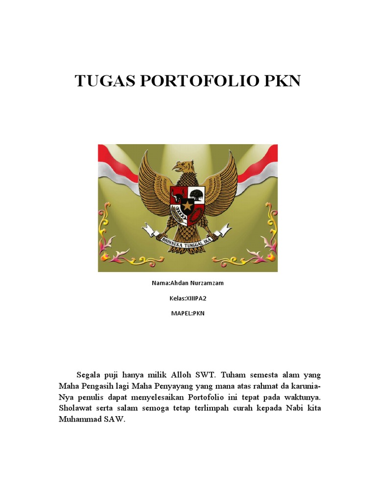 Tugas Portofolio PKN | PDF | Filsafat