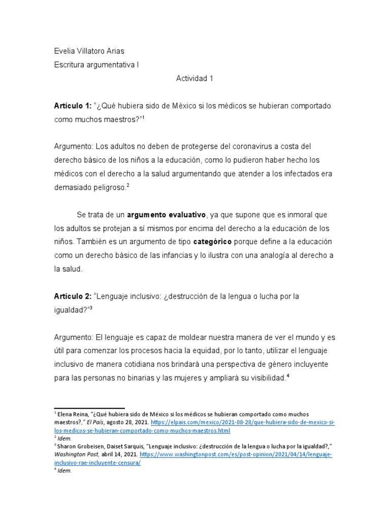 Tipos de Argumentos | PDF