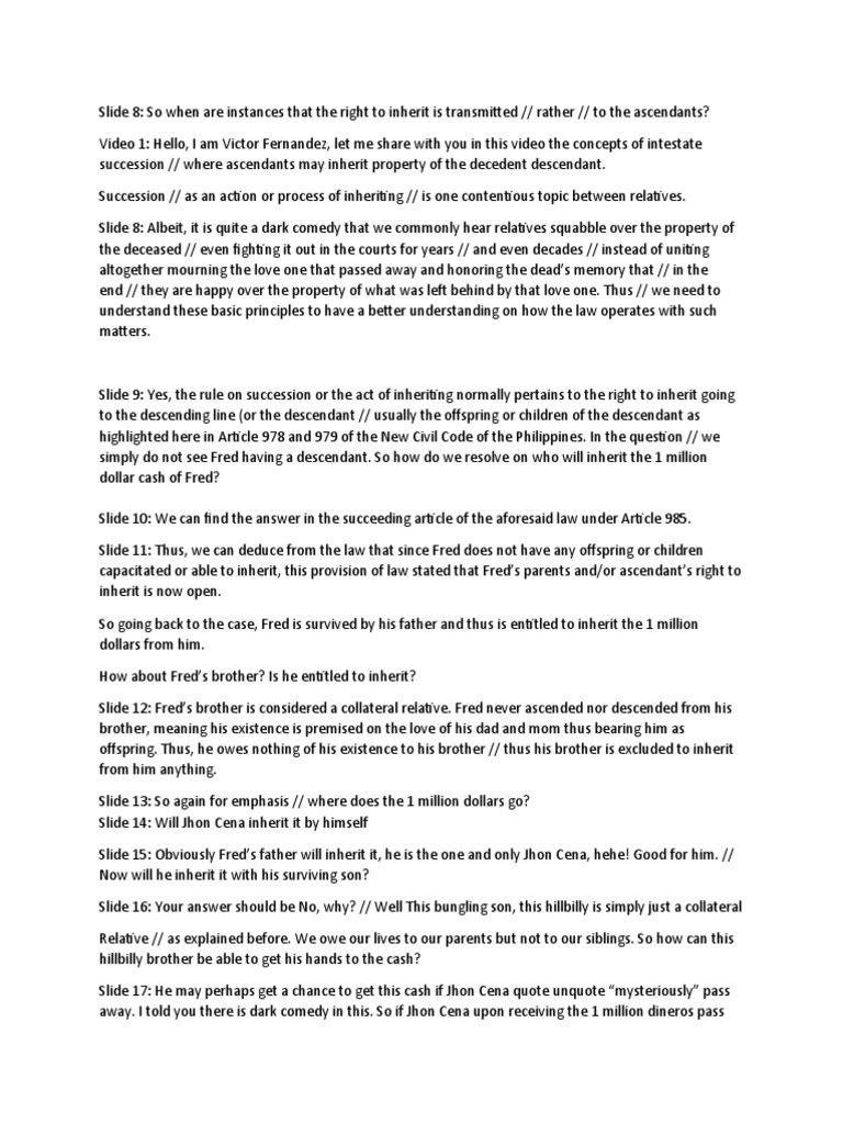 2022 Full Script Sequence (Fred Is Dead - Succession) | PDF ...