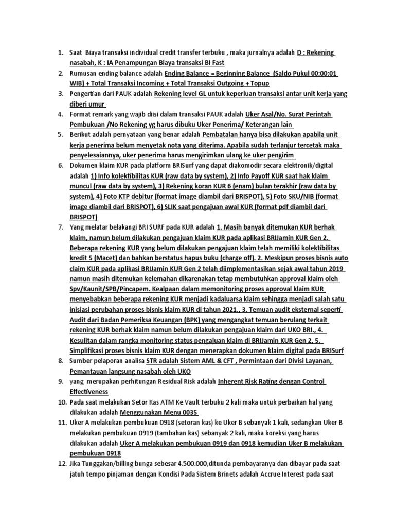 Soal Quis Type C Desember | PDF