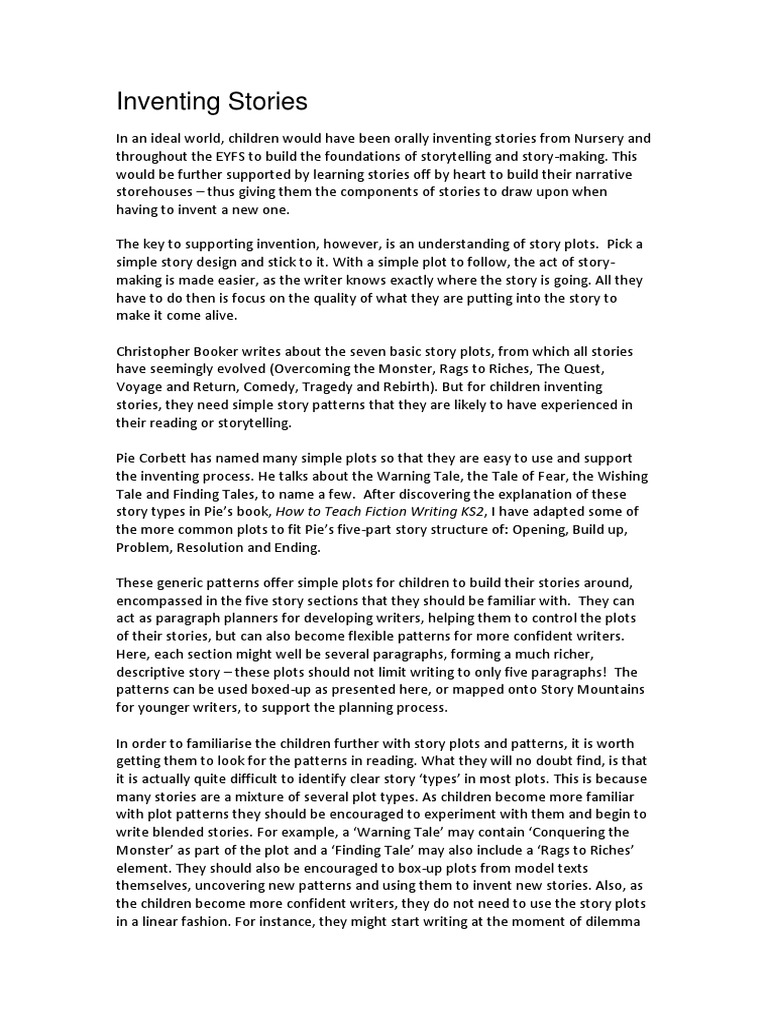 Inventing Stories | PDF | Storytelling