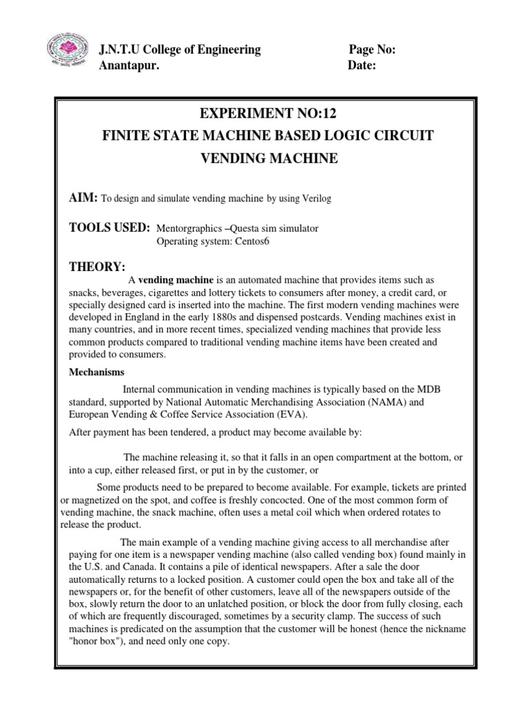 Vendingmachine | PDF | Vending Machine | Computing