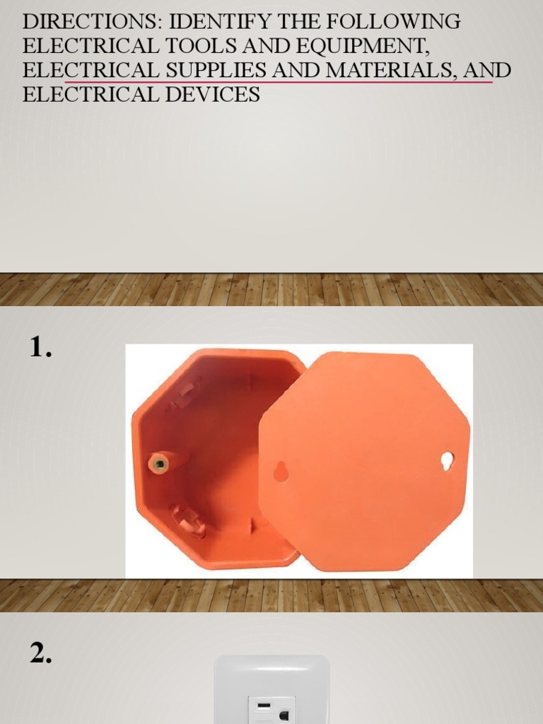 Electrical Tools and Supplies Guide | PDF
