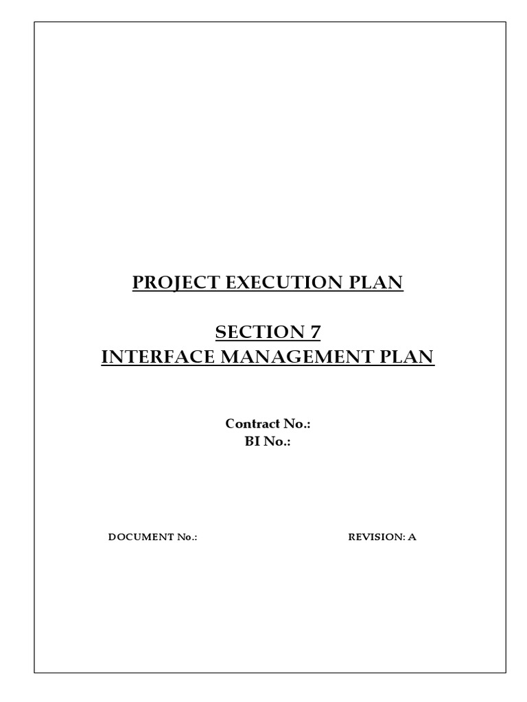 Interface Plan | PDF | General Contractor | Pipeline Transport